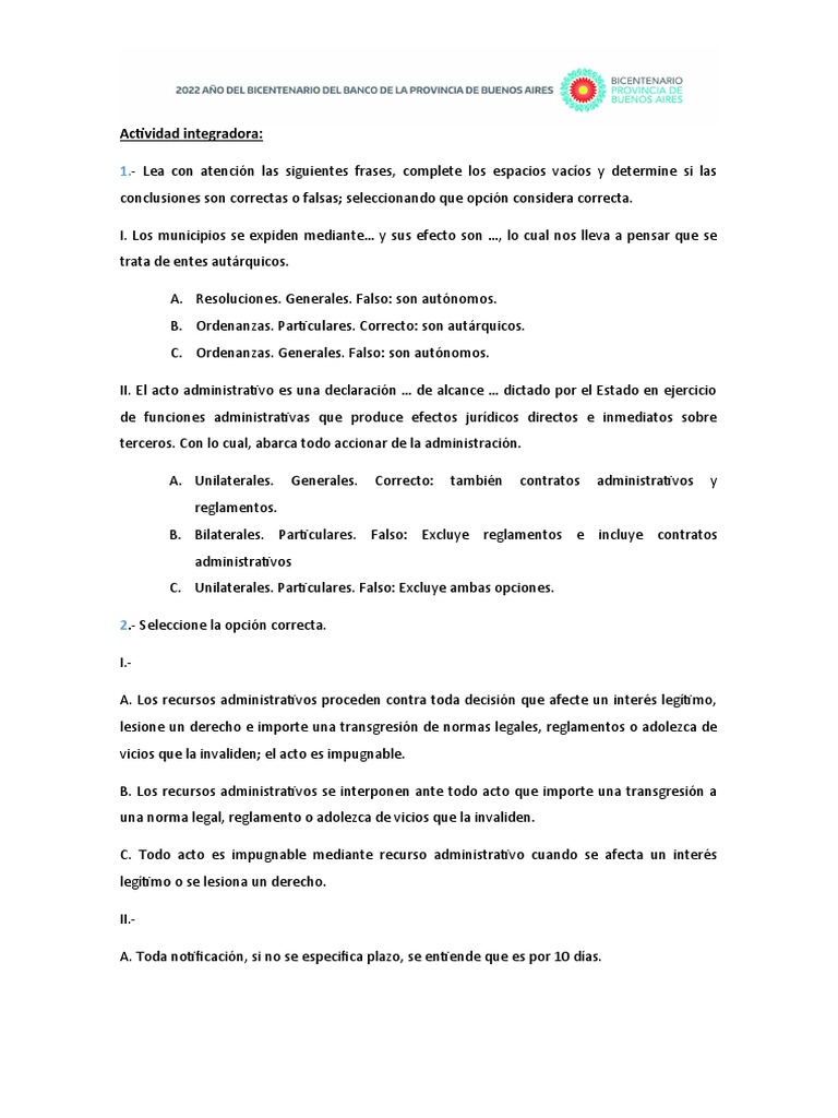 Actividad Integradora | PDF | Regulación | Administración Pública