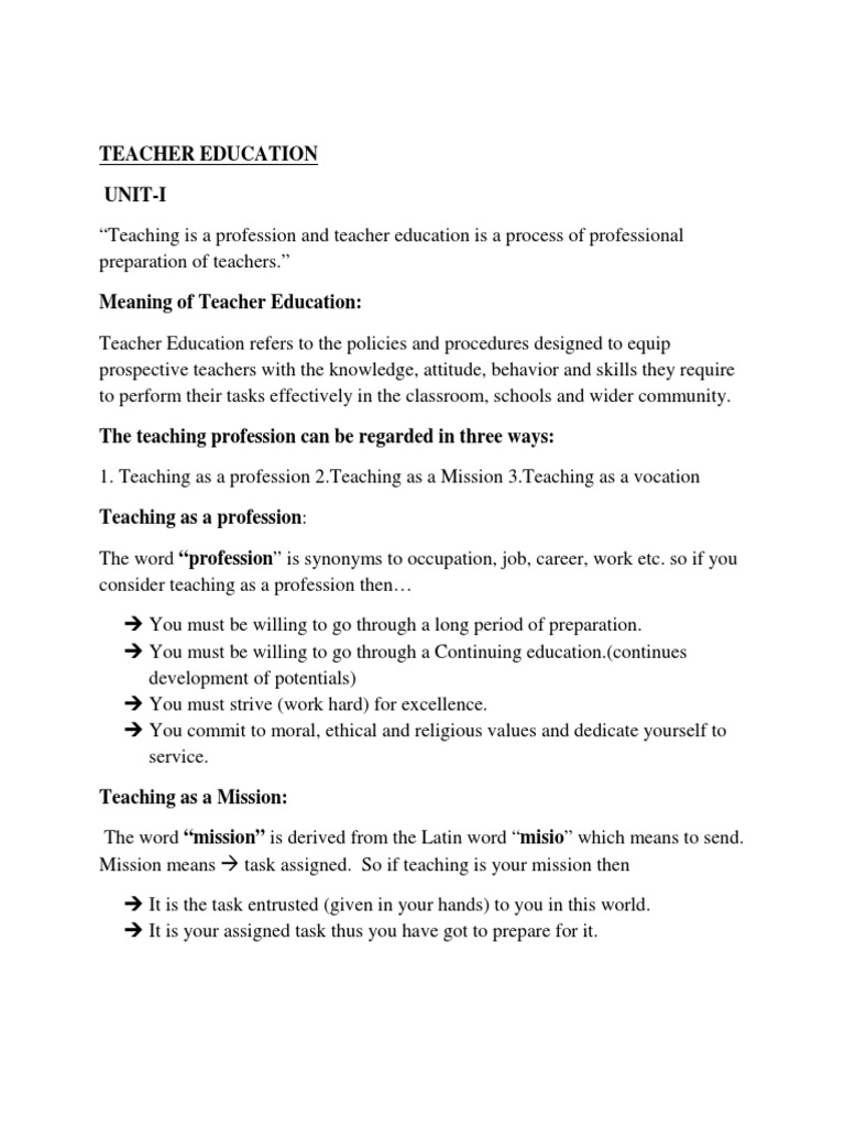 Teacher Education | PDF | Teachers | Teacher Education