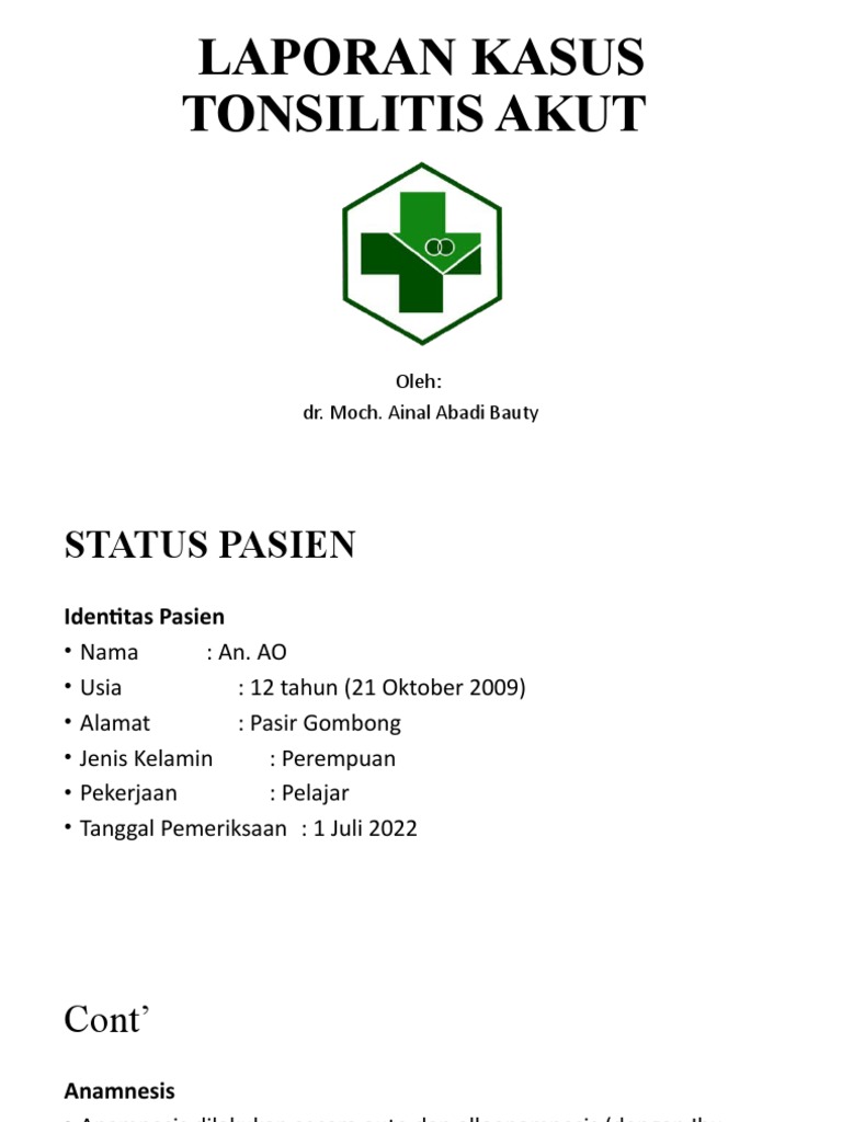 LapKas Tonsilitis | PDF