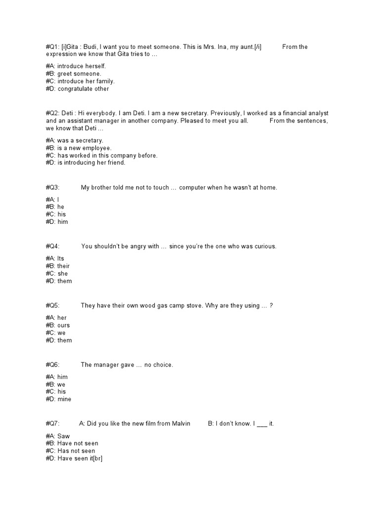 Contoh Soal PTS | PDF | Sports & Recreation | Home & Garden