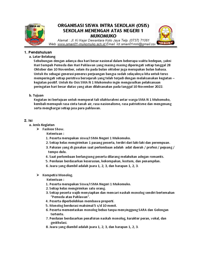 Organisasi Siswa Intra Sekolah (Osis) Sekolah Menengah Atas Negeri 1 ...