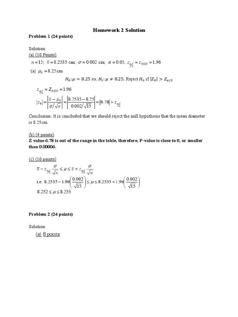 Homework2 Chapter4 Solution | PDF | Analysis Of Variance | Data Collection