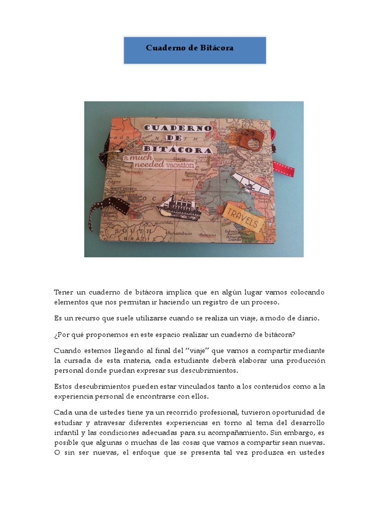 Cuaderno de Bitácora | PDF | Experiencia | Blog