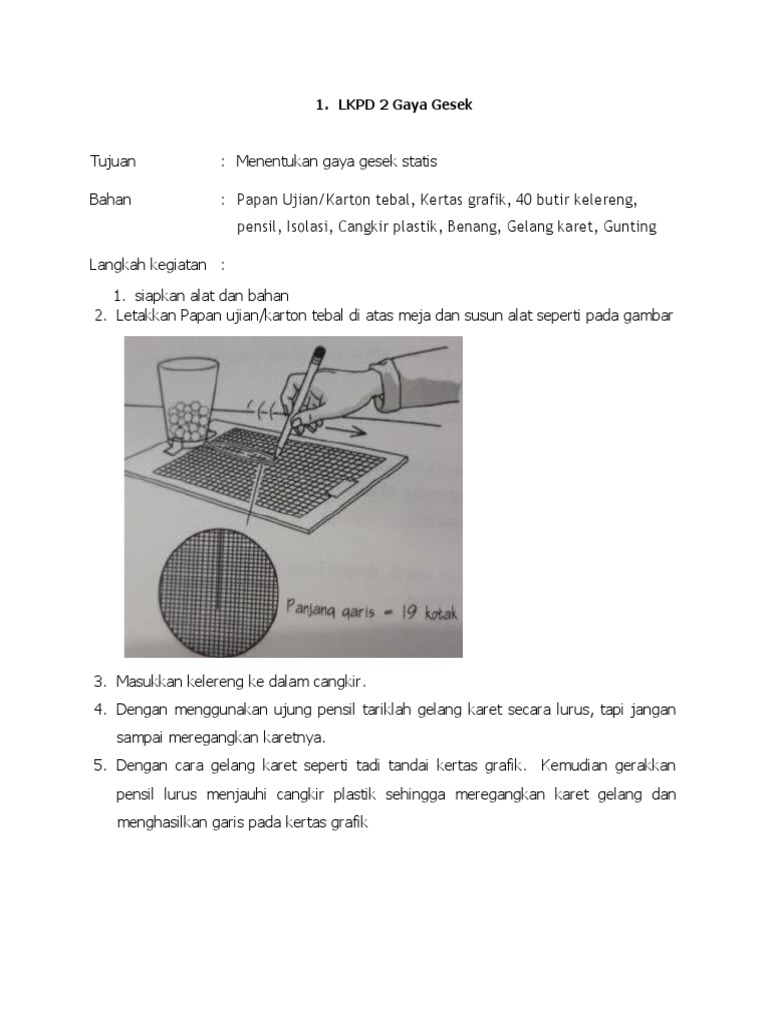 LKPD Gaya Gesek Kelas 4 SD | PDF | Metode & Bahan Ajar | Griya & Taman