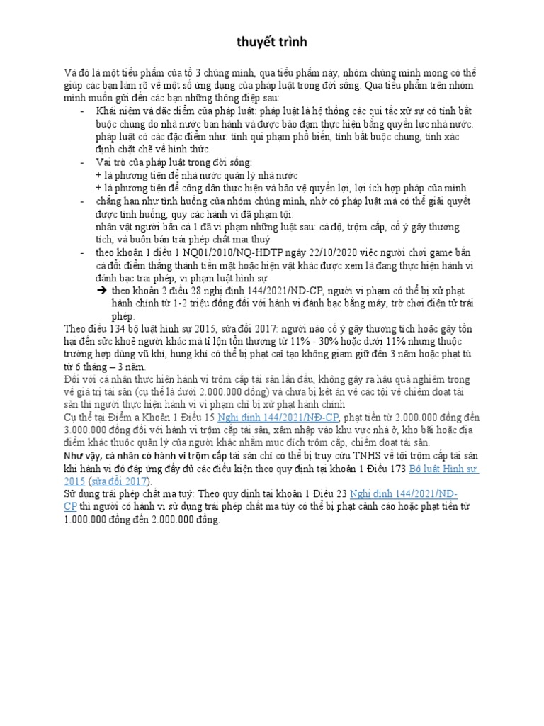 Thuyết Trình GDKTPL | PDF