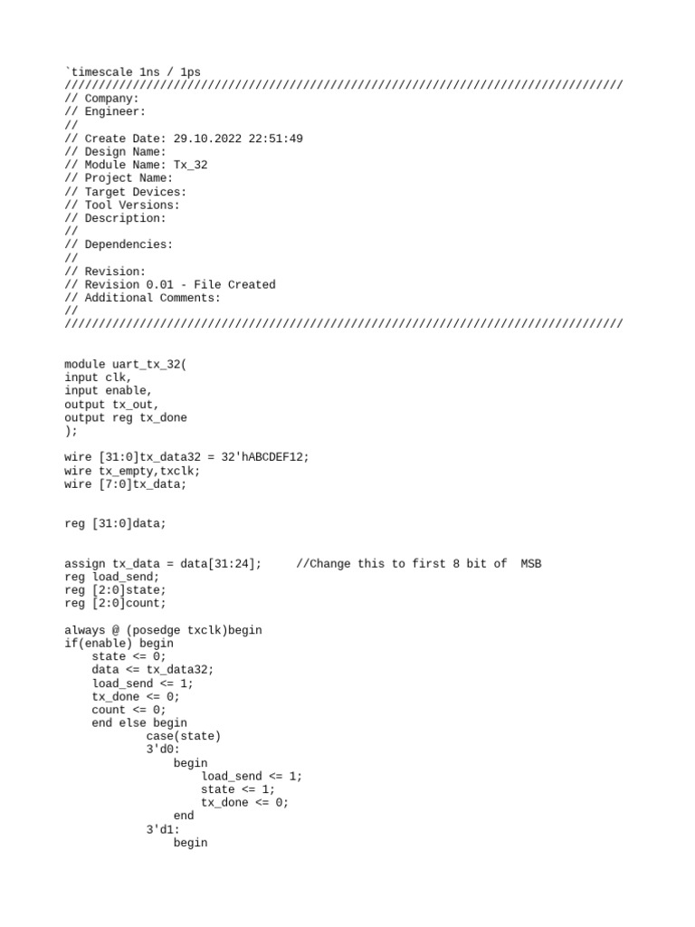 Uart 32 | PDF | Telecommunications | Computing