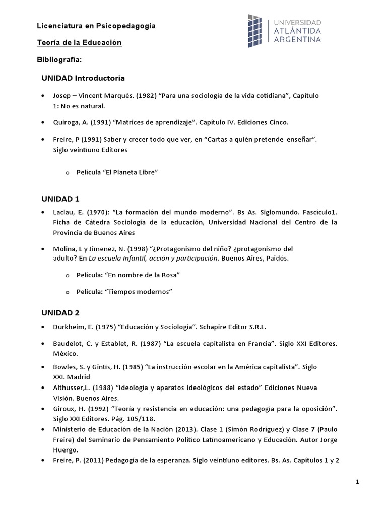 Bibliografía TDE 2023 | PDF | Ciencias sociales