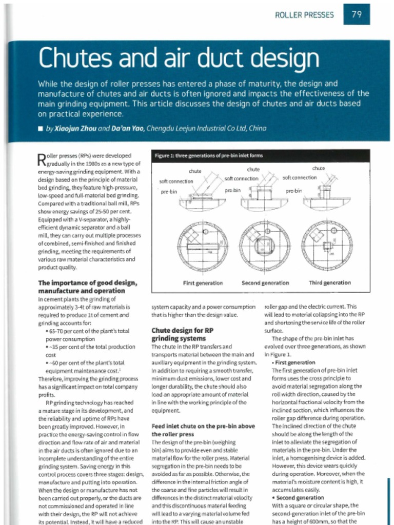Chute & Air Duct Design | PDF