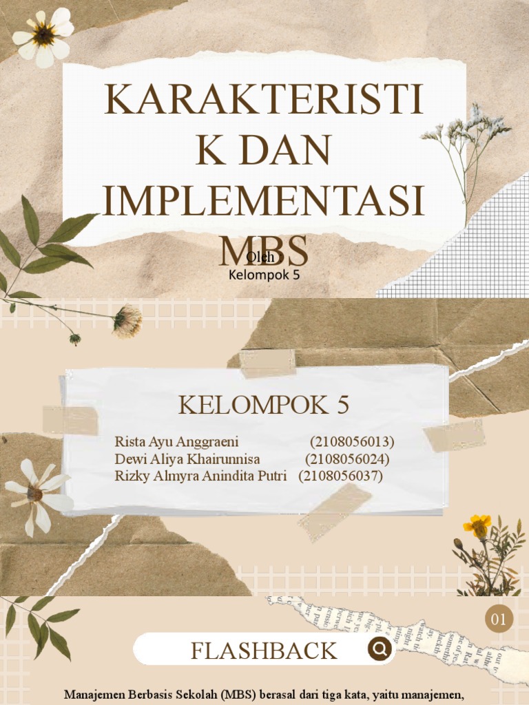 Karakteristi K Dan Implementasi MBS: Oleh: Kelompok 5 | PDF | Karier & Perkembangan | Kesehatan ...