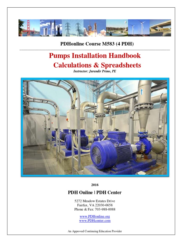Pumps Installation Handbook Calculations and Spreadsheets | Download ...
