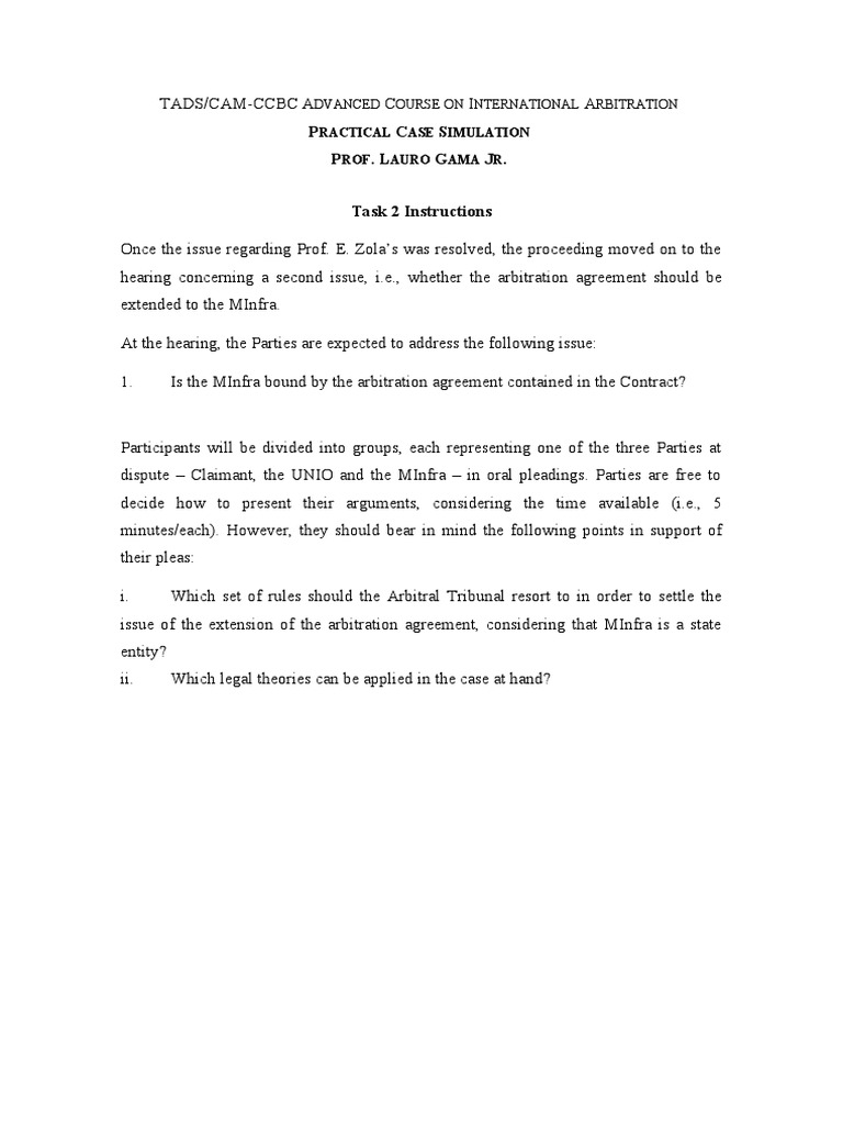 TADS CAM-CCBC - Case Simulation - Task 2 | PDF