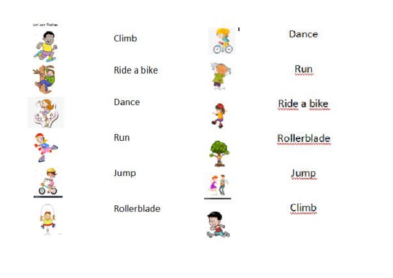 dance, rollerblade, jump, climb, ride a bike | PDF