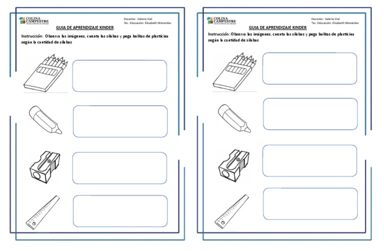 Actividades de Sílabas para Kinder | PDF