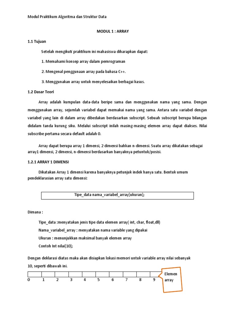 Modul Praktikum Algoritma Dan Struktur Data | PDF Modul Praktikum Algoritma Dan Struktur Data | PDF