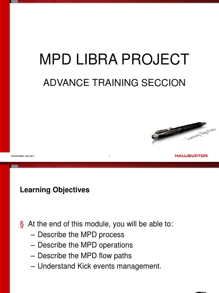 MPD Libra Project: Advance Training Seccion | PDF | Pump | Oil Well