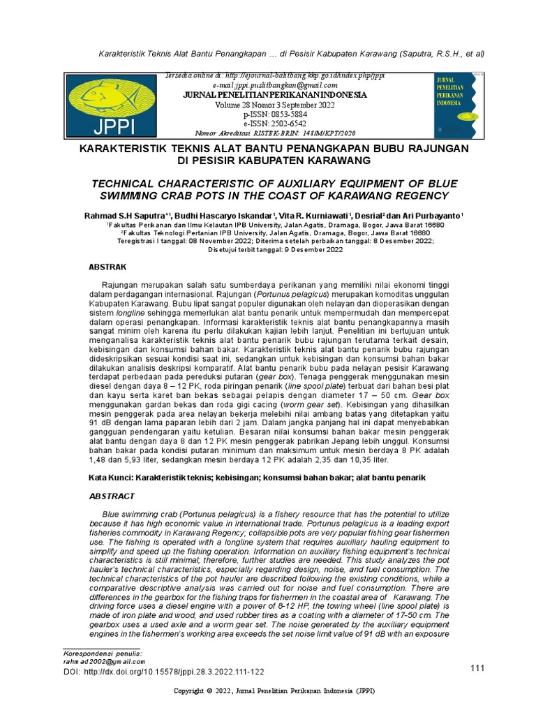 Jurnal Bubu Rajungan | PDF