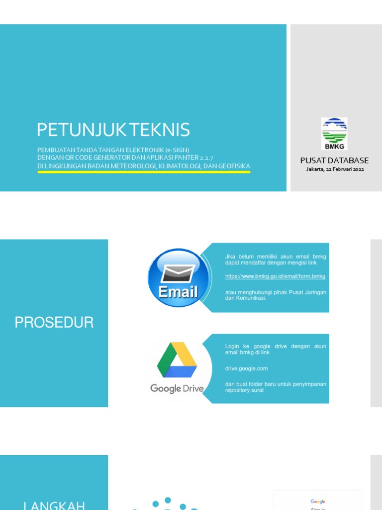 Juknis ESIGN Dengan QR Code Generator Dan Panter 2.2.7 Di BMKG | PDF