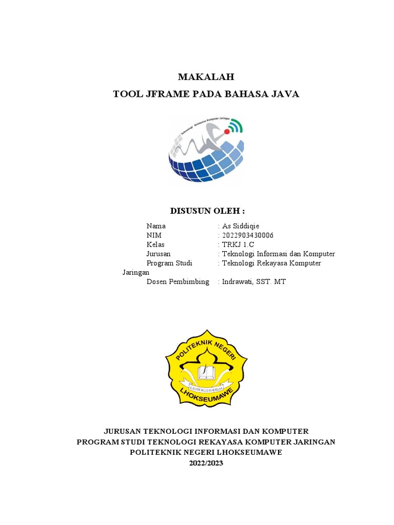 MAKALAH JFRAME JAVA REAL As | PDF
