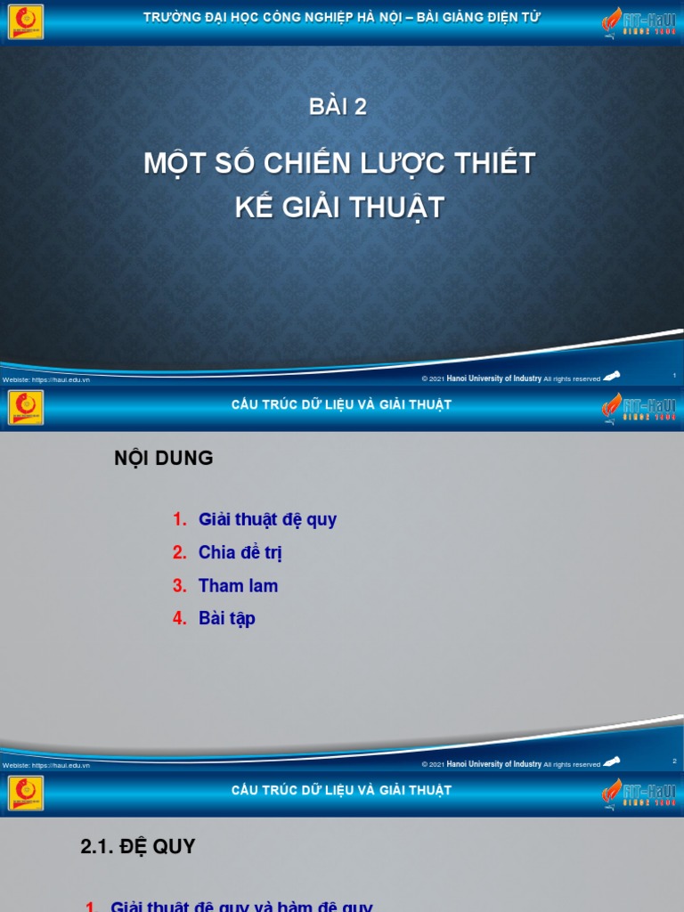 Bai 2 Mot So Chien Luoc Thiet Ke Giai Thuat | PDF
