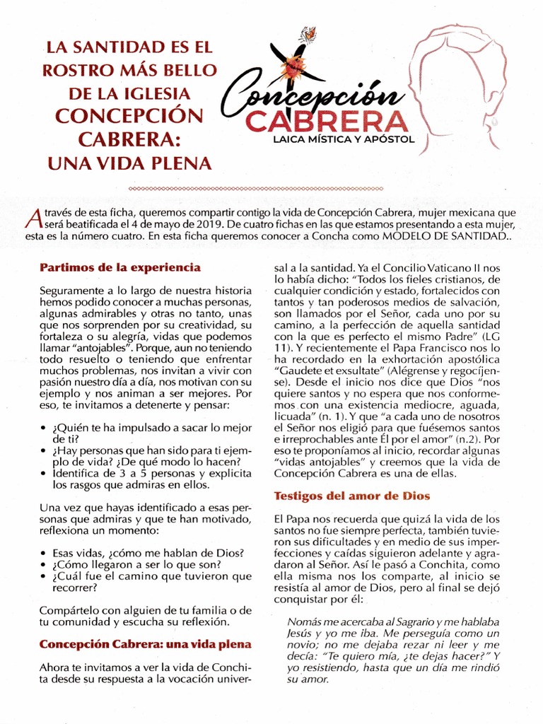 Concepción: Cabrera | PDF | Amor | Santo
