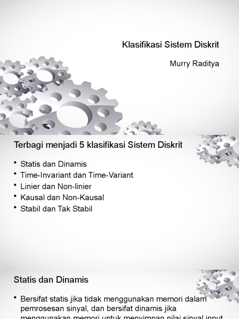 Klasifikasi Sistem Diskrit | PDF