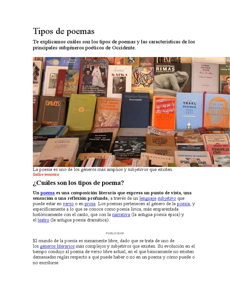 Tipos de Poesia | PDF | Poesía | Himnos