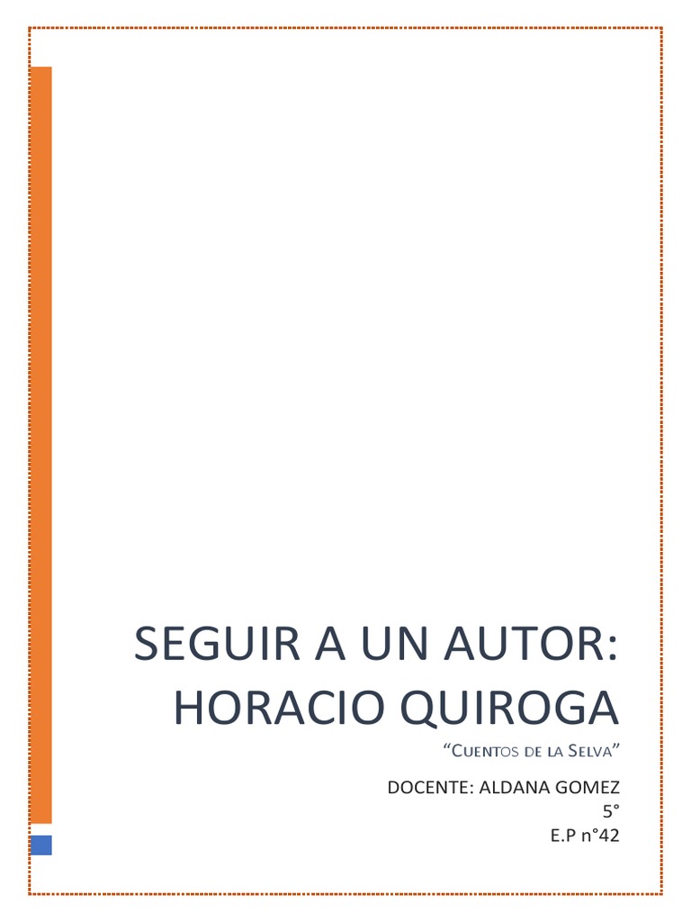 Planificacion Horacio Quiroga | PDF
