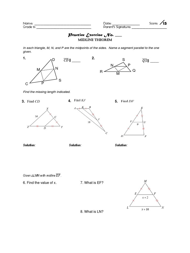 Practice Exercise 3 - Midline | PDF