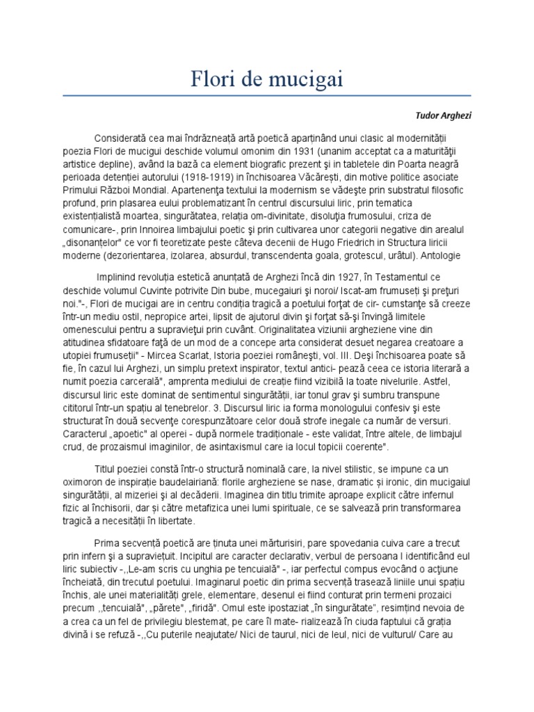 Flori de Mucigai | PDF