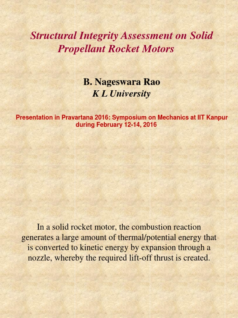 Structural Integrity Assessment On Solid Propellant Rocket Motors | PDF | Fracture Mechanics ...
