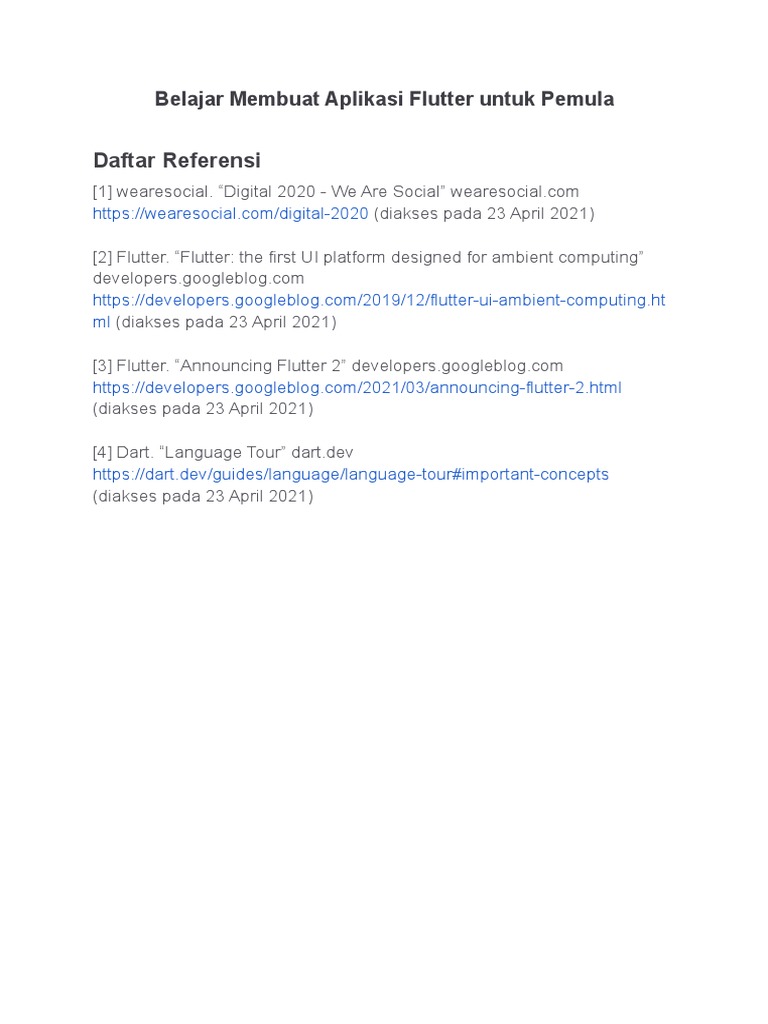 Belajar Membuat Aplikasi Flutter untuk Pemula (1) | PDF