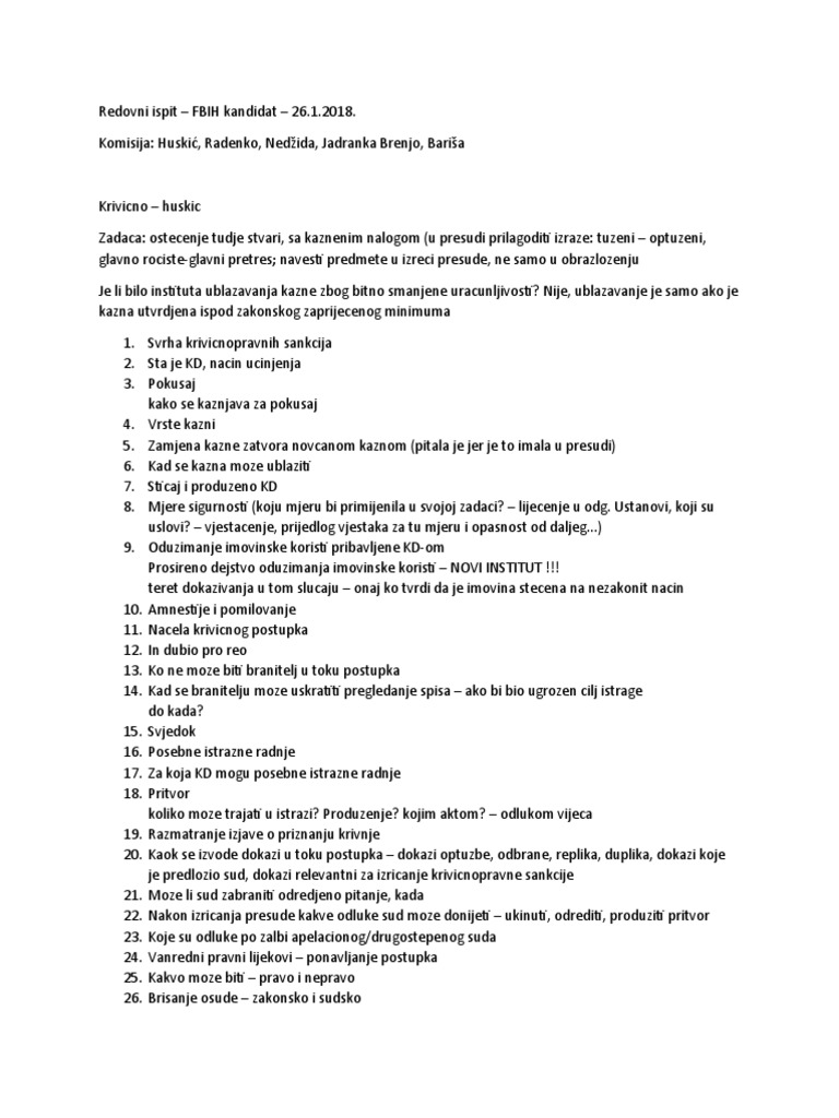 Redovni Ispit - Sve - 25 Januar | PDF