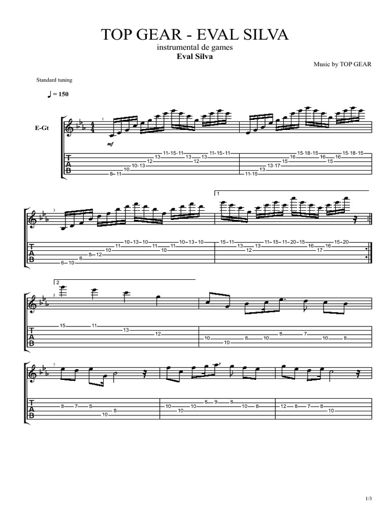 Top Gear - Eval Silva | PDF | String Instruments | Musical Instruments
