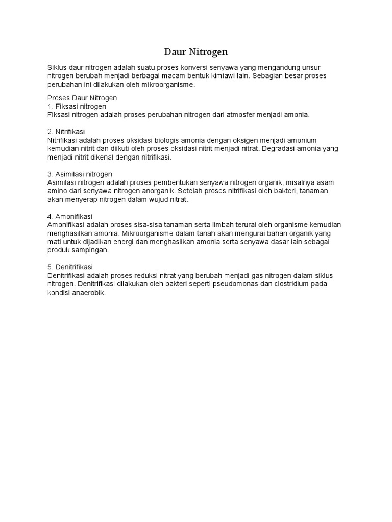 Daur Nitrogen | PDF
