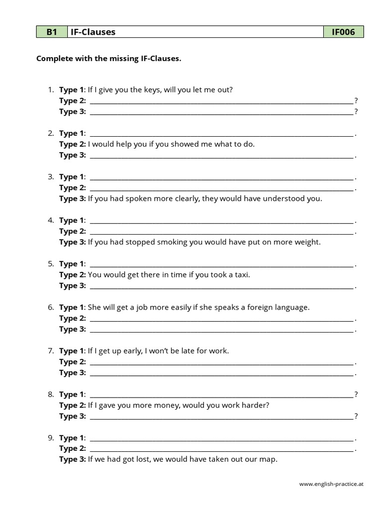 Mixed Conditionals 1 Pdf