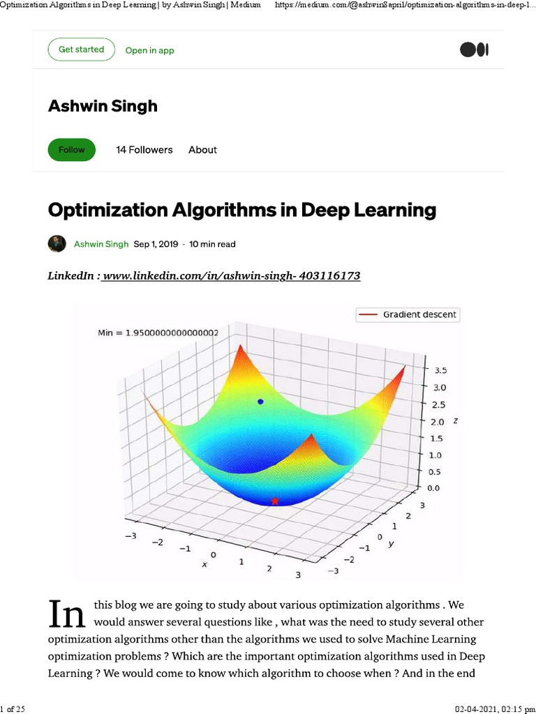 4.2 - 0 - B - Optimization Algorithms in Deep Learning - by Ashwin ...