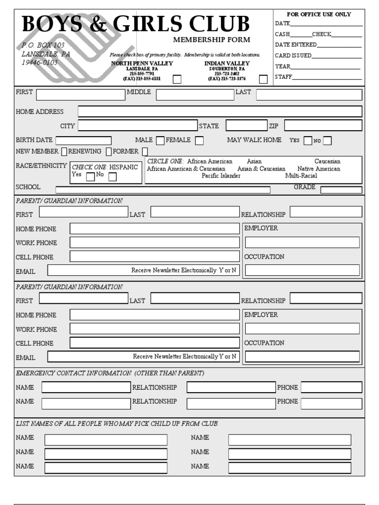 Membership Form Updated 2011 | PDF | Race And Ethnicity In The United ...