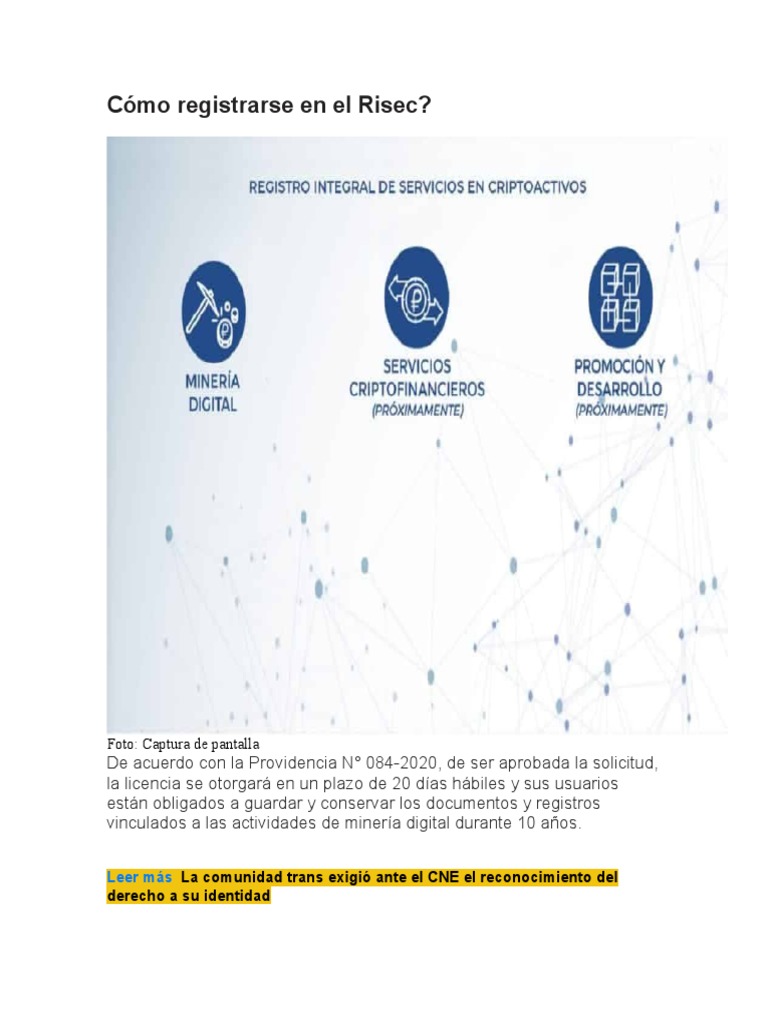 Cómo Registrarse en El Risec | PDF