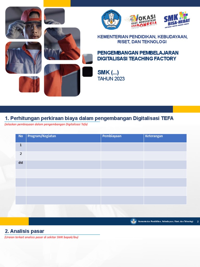 Template Pengembangan Teaching Factory | PDF
