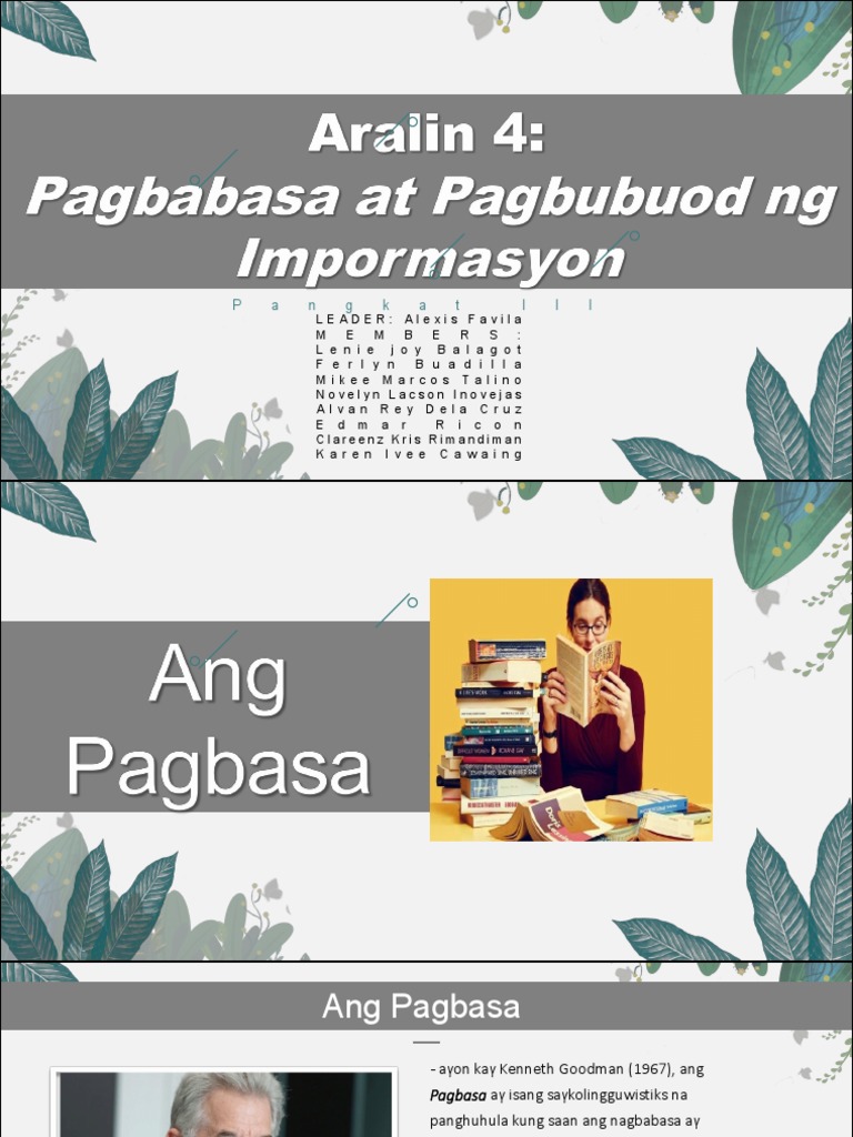 Aralin 4 - Pagbasa WPS Office | PDF