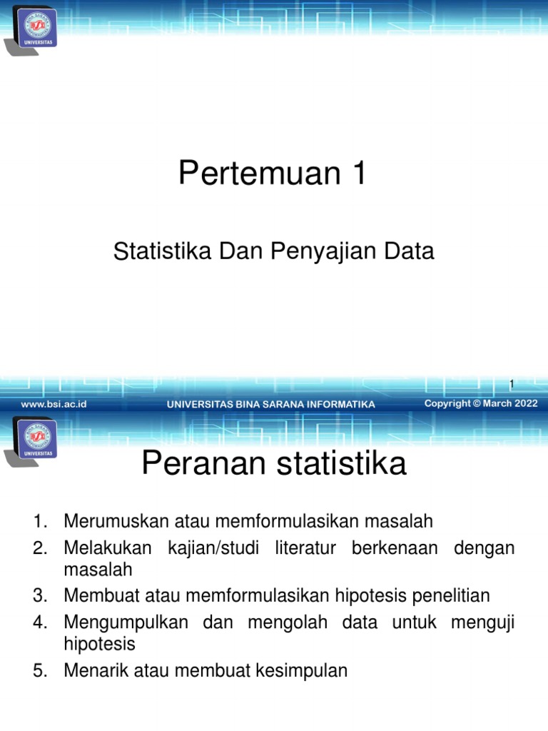 Pengantar Statistika dan Penyajian Data | PDF