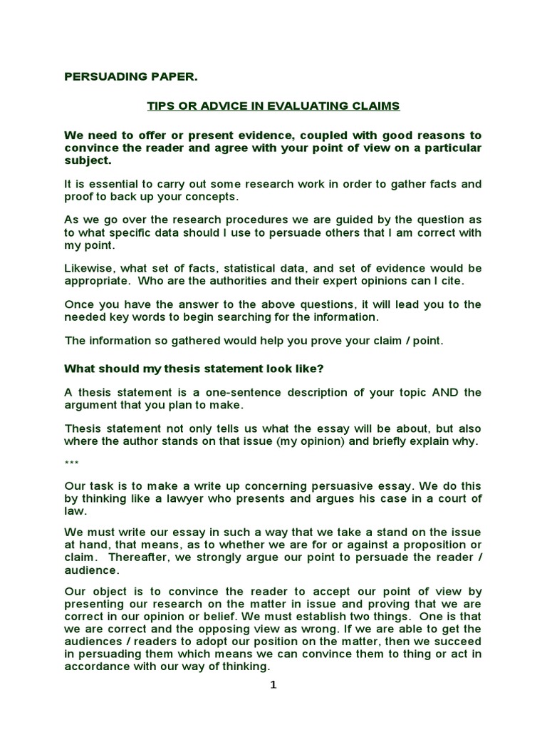 Persuasive Essay - Refined | PDF | Essays | Argument