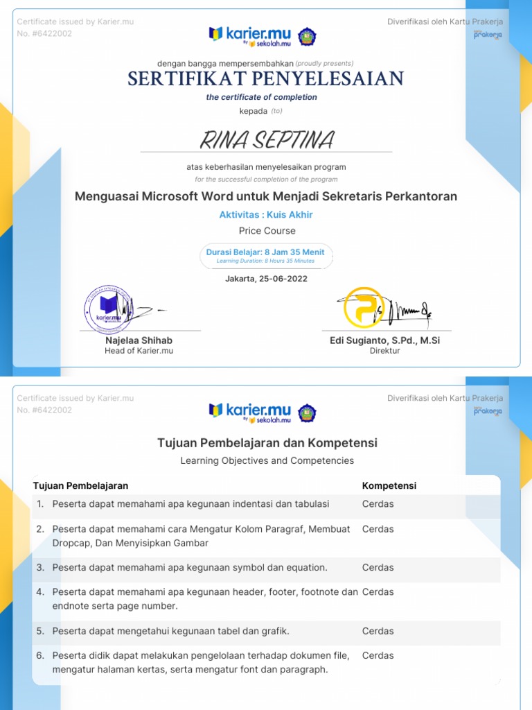 Sertifikat | PDF | Seni