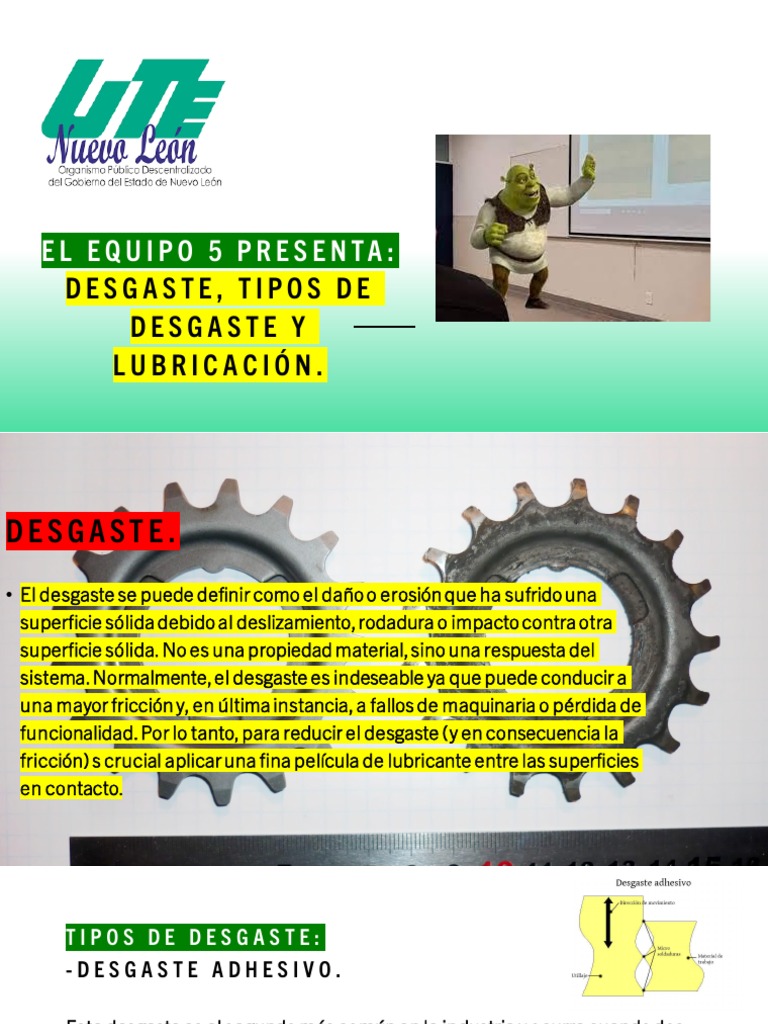 Desgaste Tipos de Lubricante | PDF