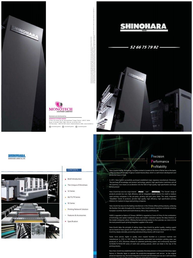 Shinohara Printing Presses: Precision, Performance, and Profitability Through Innovative Design ...