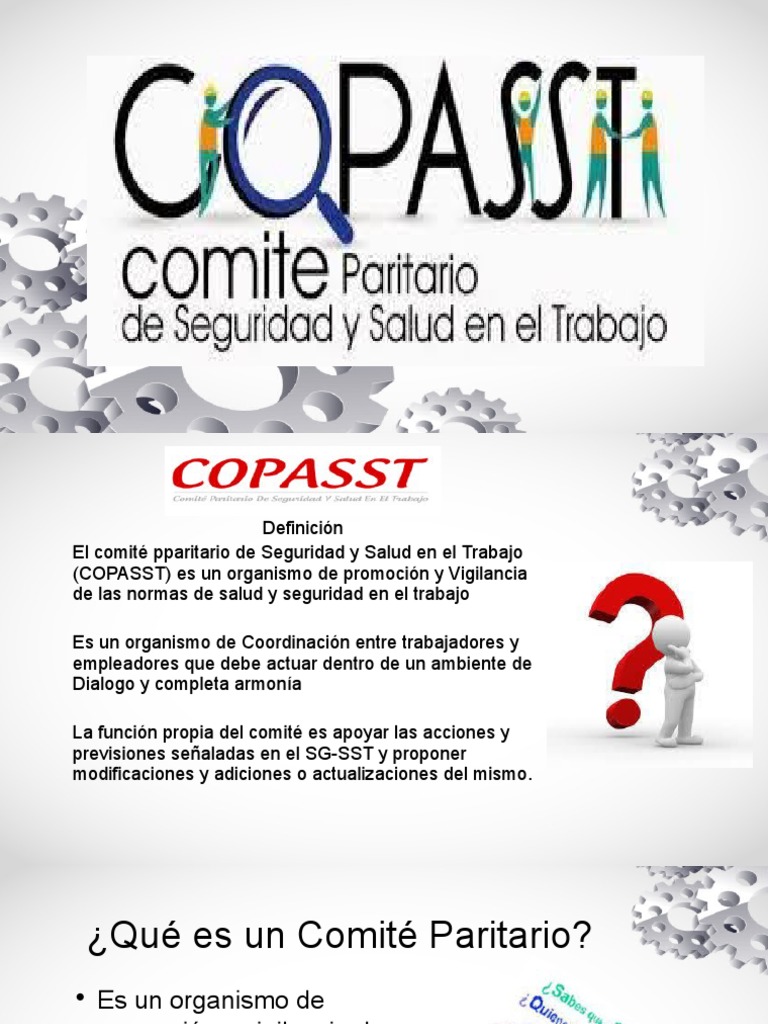 Definición y Funciones del COPASST | PDF | Seguridad y salud ocupacional