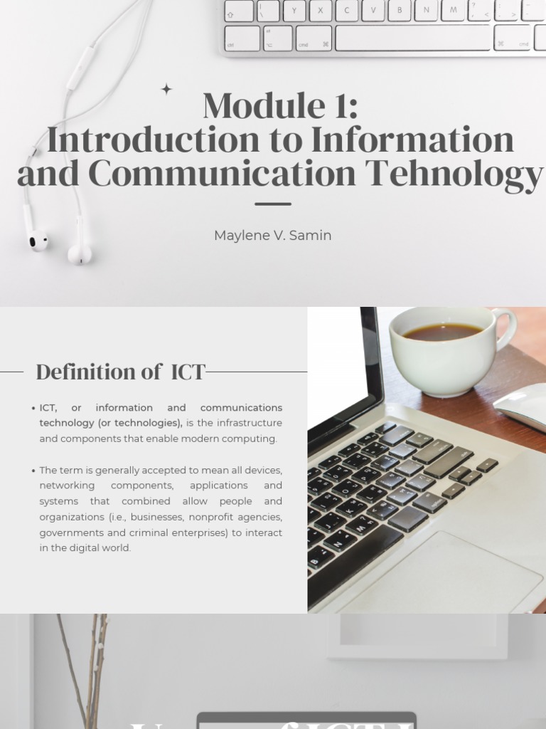 MST 103 PPT Module 1 Introduction To Information and Communication Tehnology | PDF | Information ...