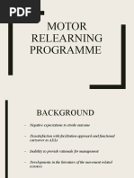 Motor Relearning Program | PDF | Motor Control | Anatomical Terms Of Motion