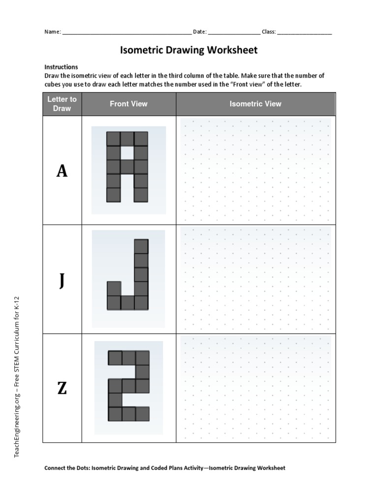 Isometric Worksheet | PDF