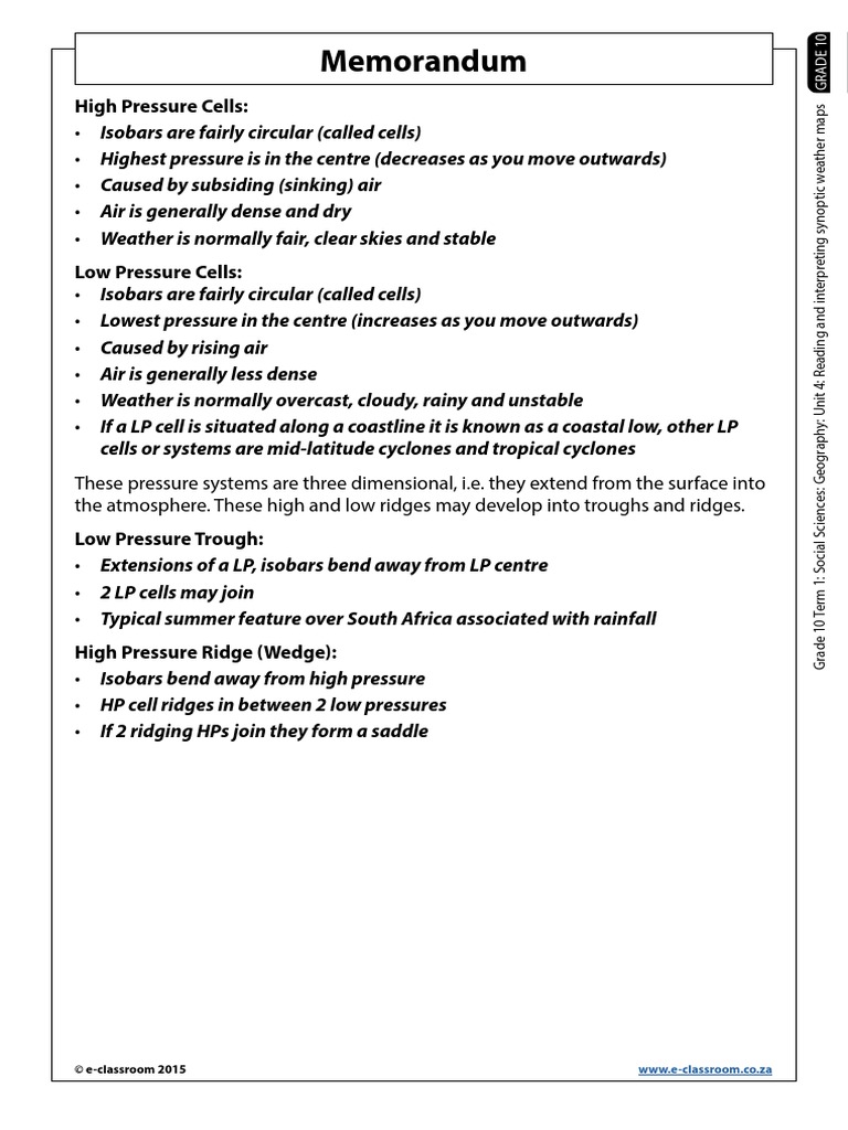Reading and Interpreting Synoptic Weather Maps | PDF | Trough ...